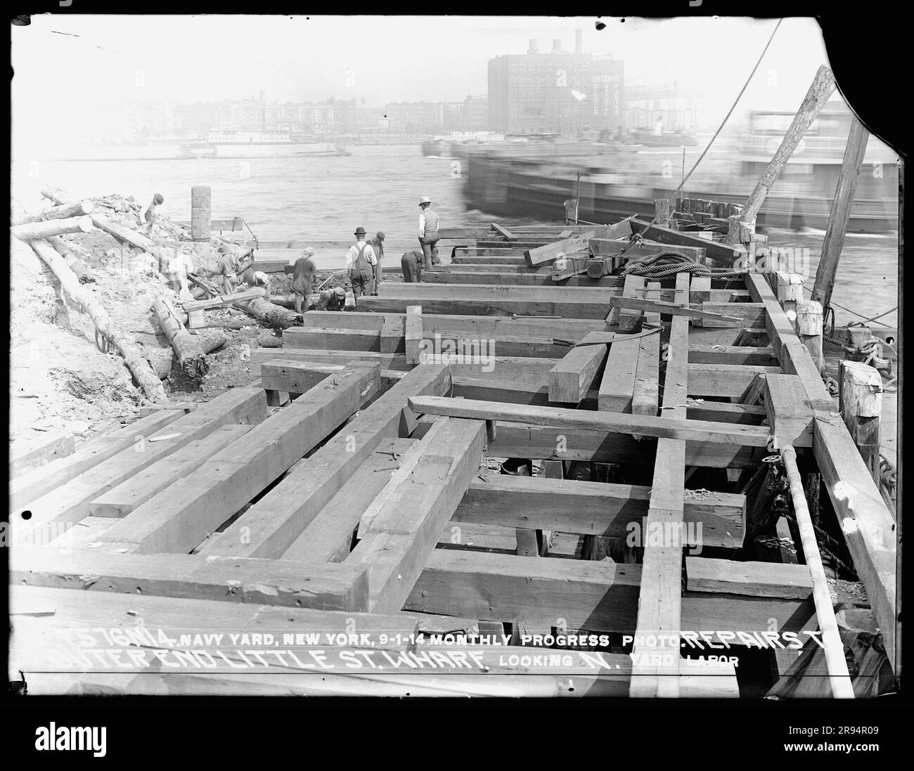 Monthly Progress Photo, Repairs to Outer End, Little Street Wharf ...