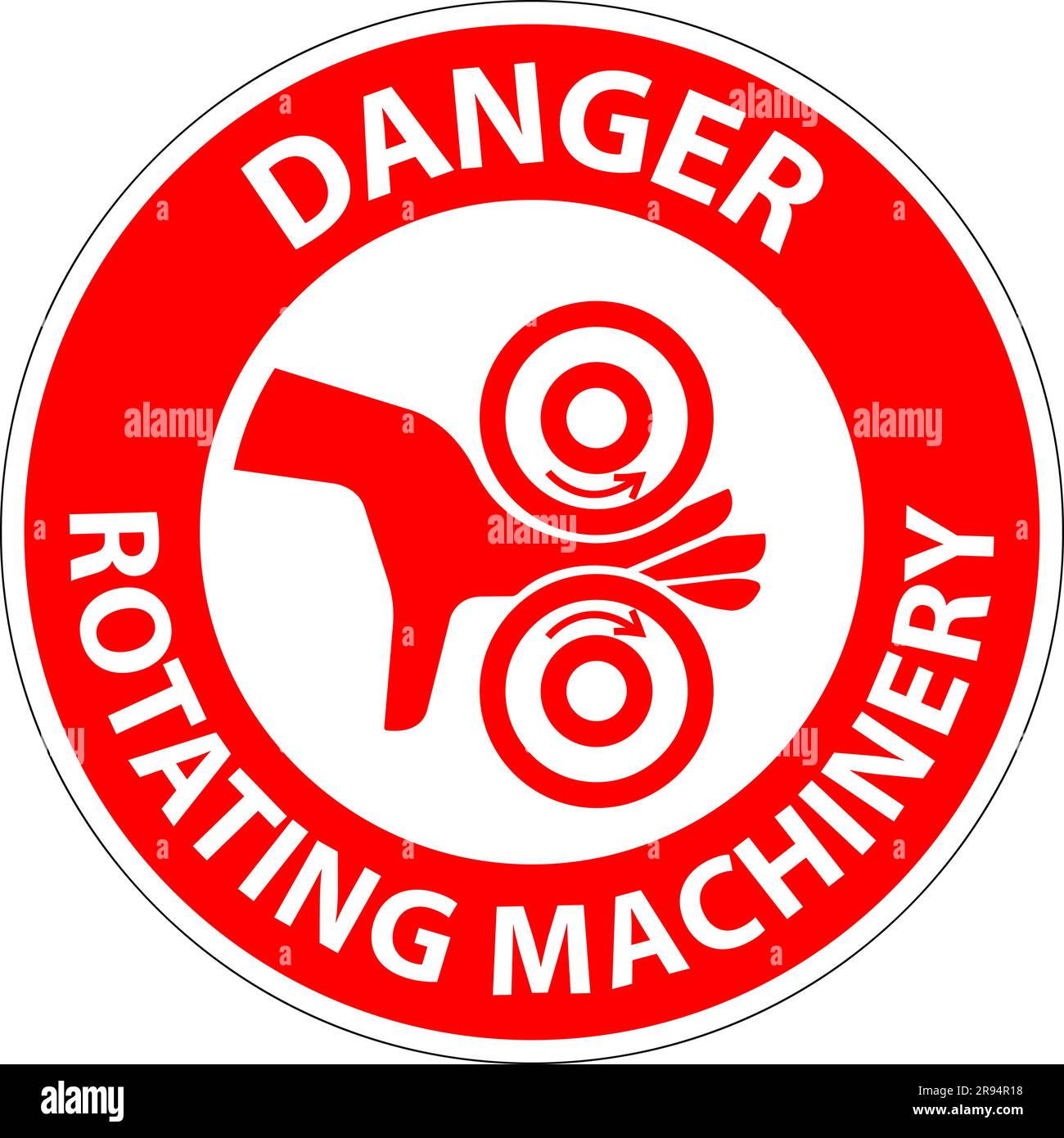 Danger Sign Rotating Machinery Keep Hands Away Stock Vector Image & Art ...