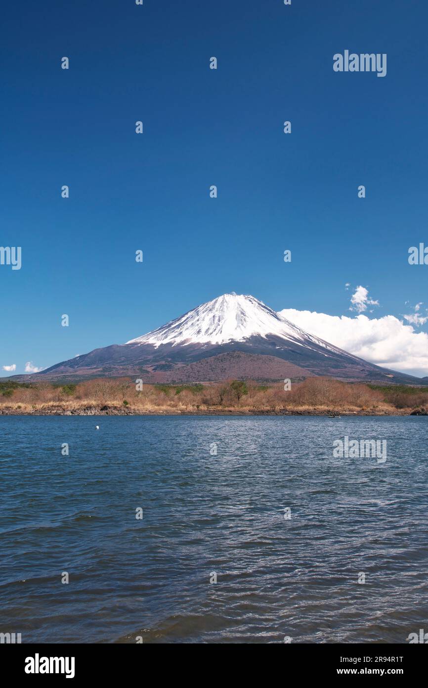 Lake Shojin and Mt Stock Photo - Alamy