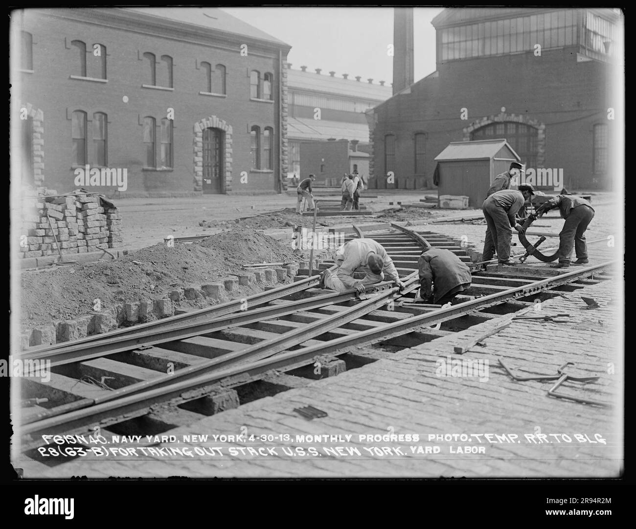 Monthly Progress Photo, Railroad Track East Side Entrance Dry Dock 4 ...