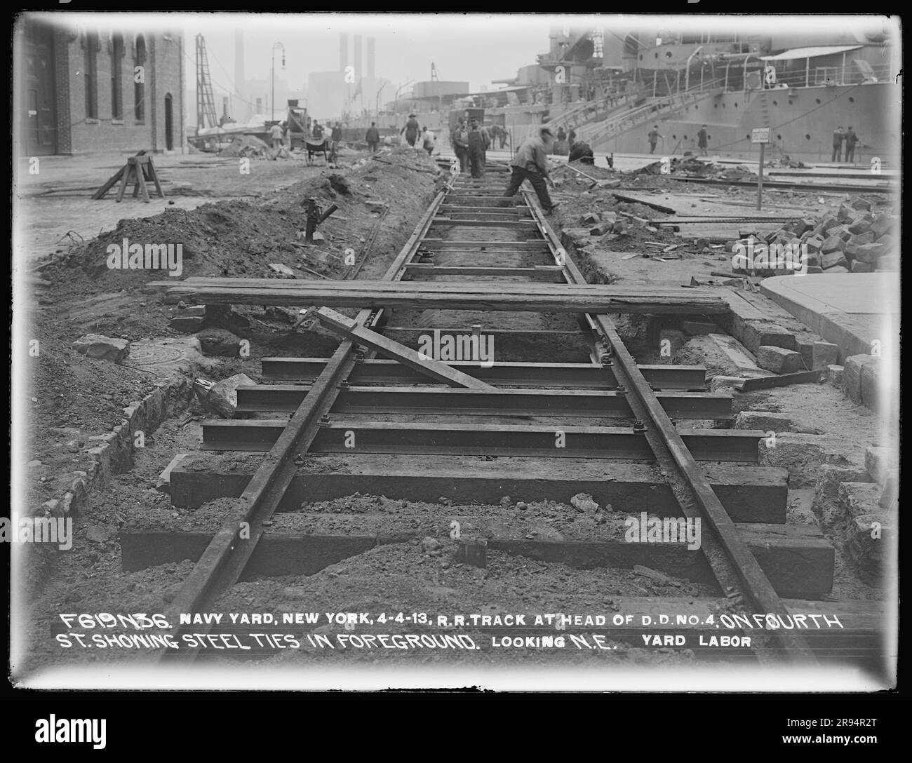 Railroad Track at Head of Dry Dock Number 4, on Fourth Street, Showing ...