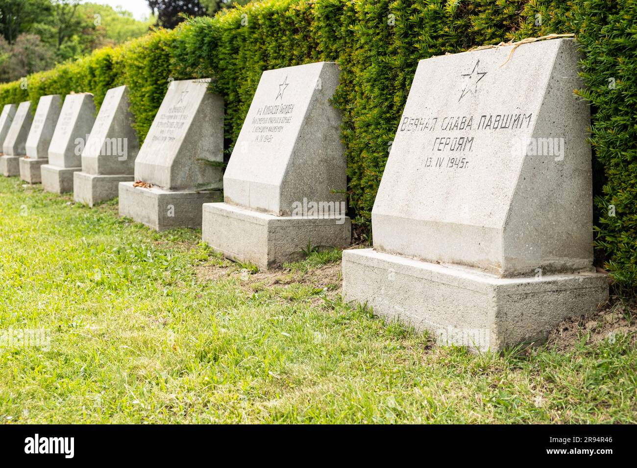Central cemetery in Vienna, monuments to Soviet soldiers of the Second ...