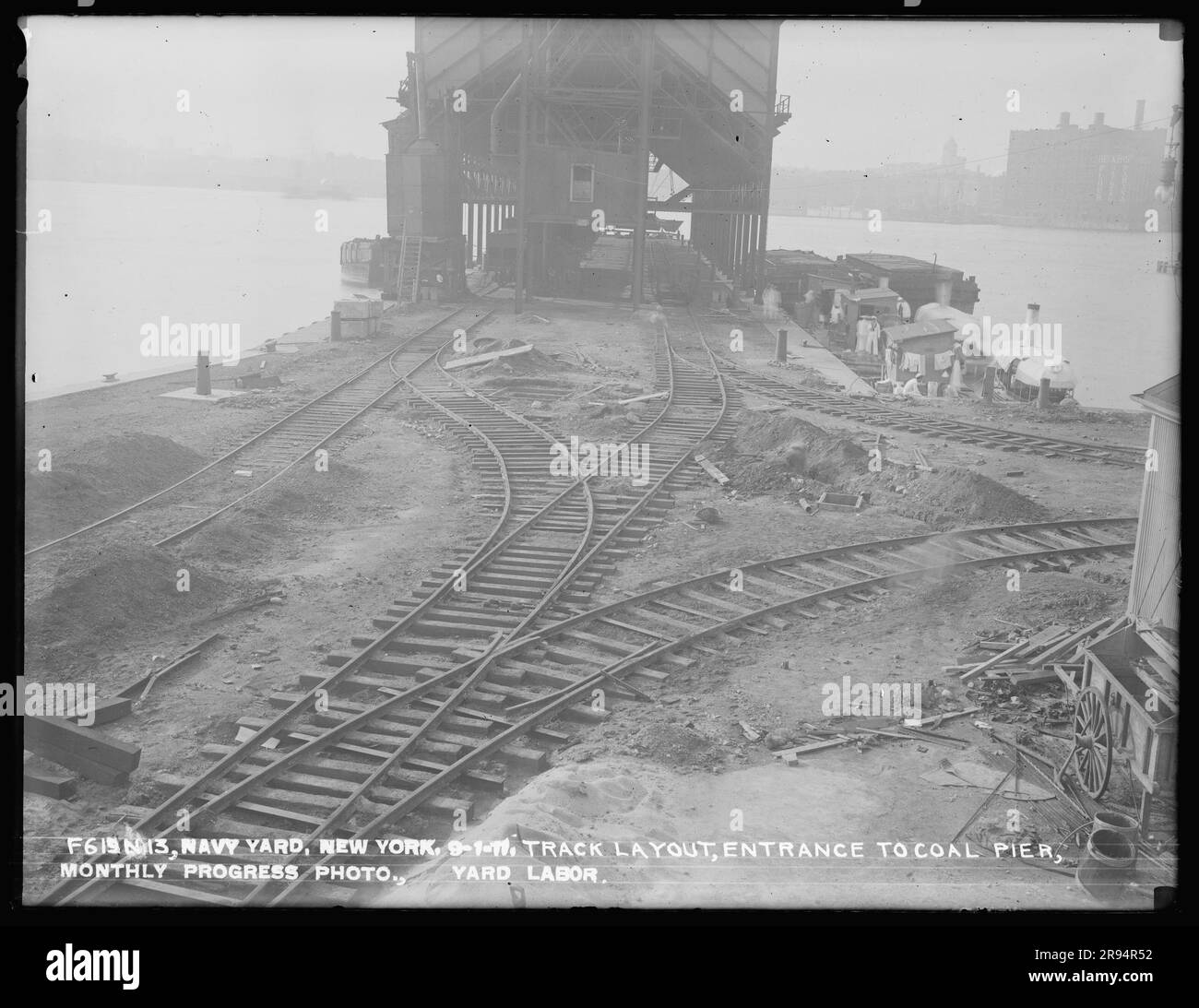Track Layout Entrance to Coal Pier, Monthly Progress Photo, Yard Labor ...