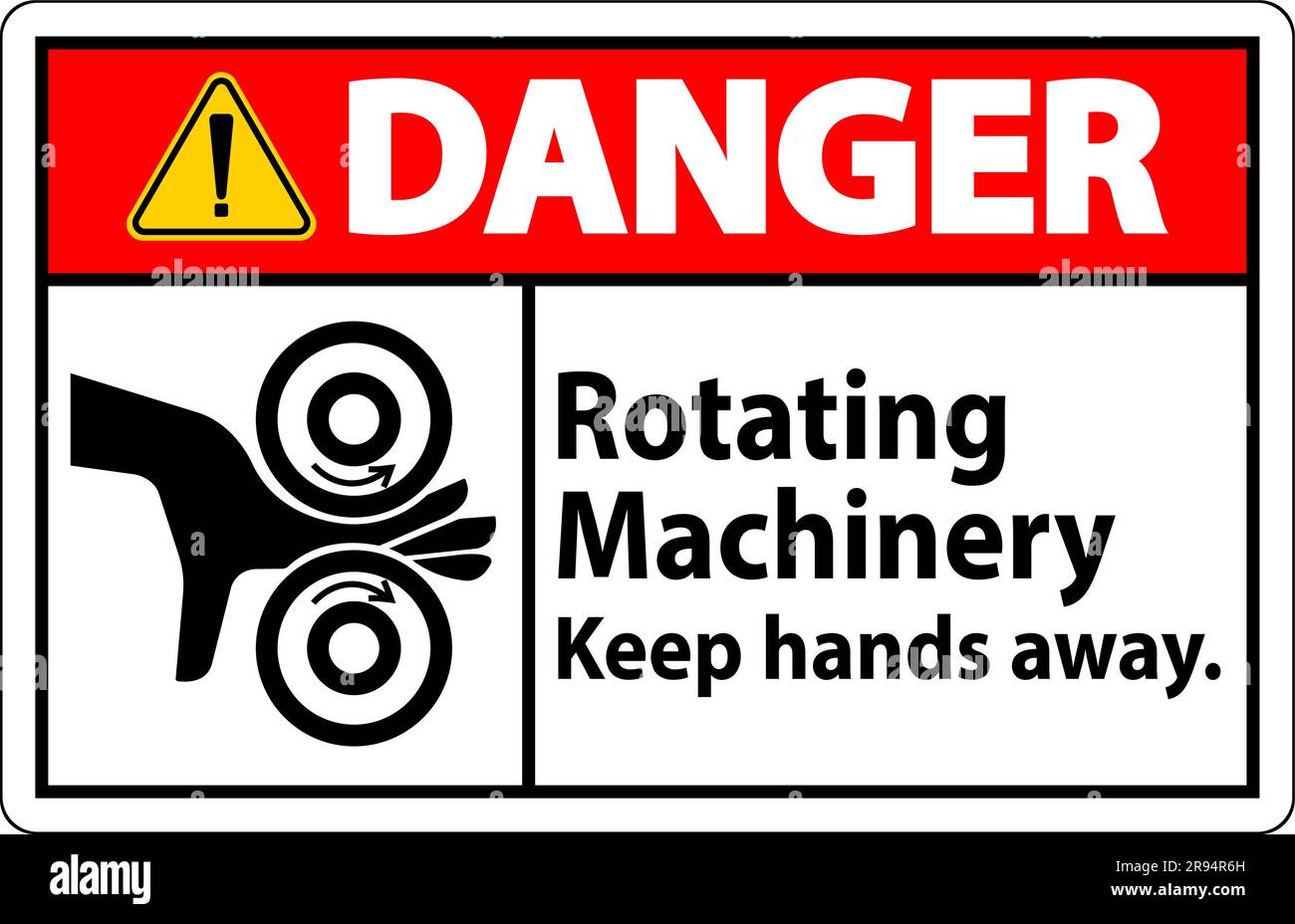 Danger Sign Rotating Machinery Keep Hands Away Stock Vector Image & Art ...