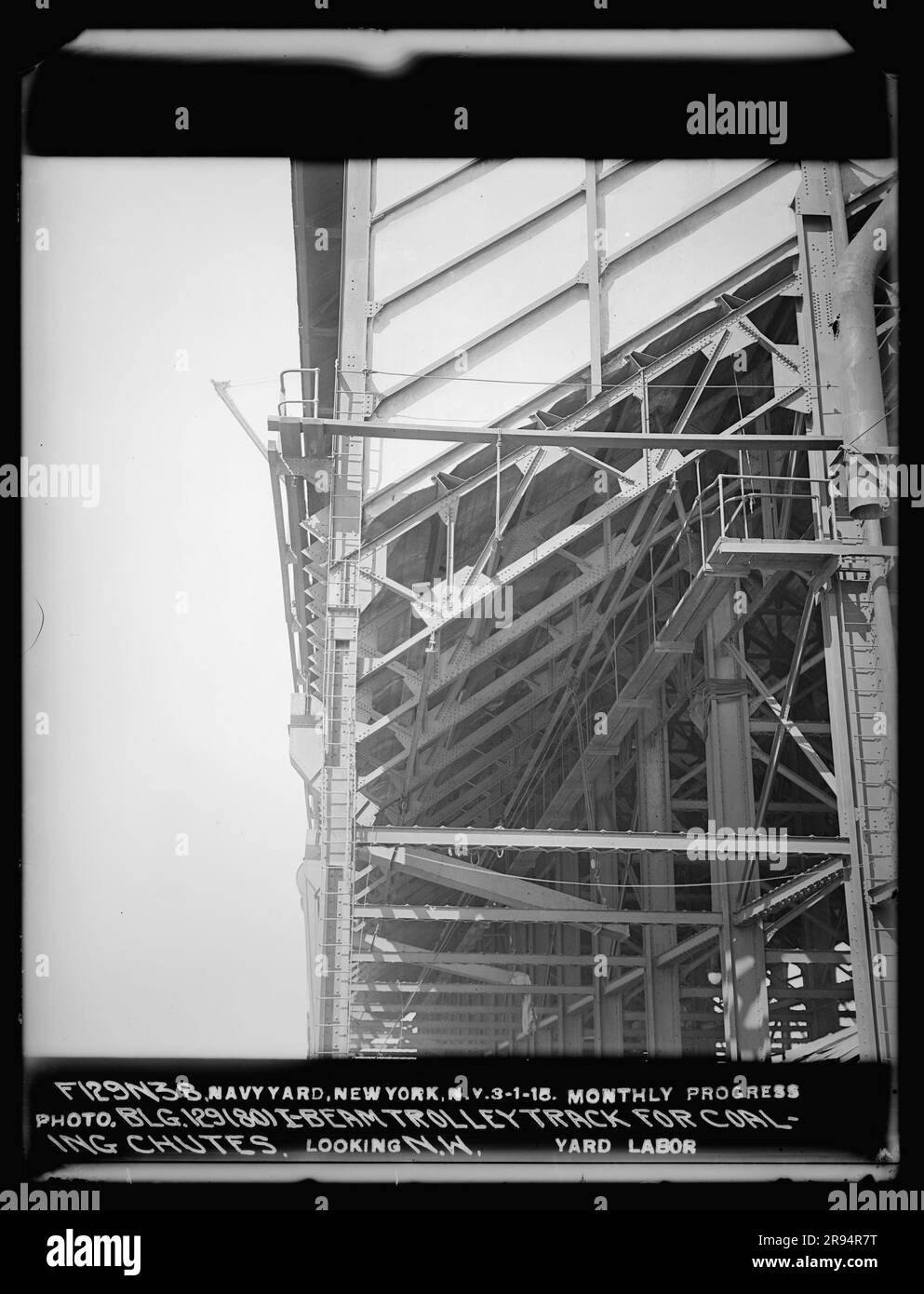 Monthly Progress Photo, Building 129 (80), I-Beam Trolley Track for ...