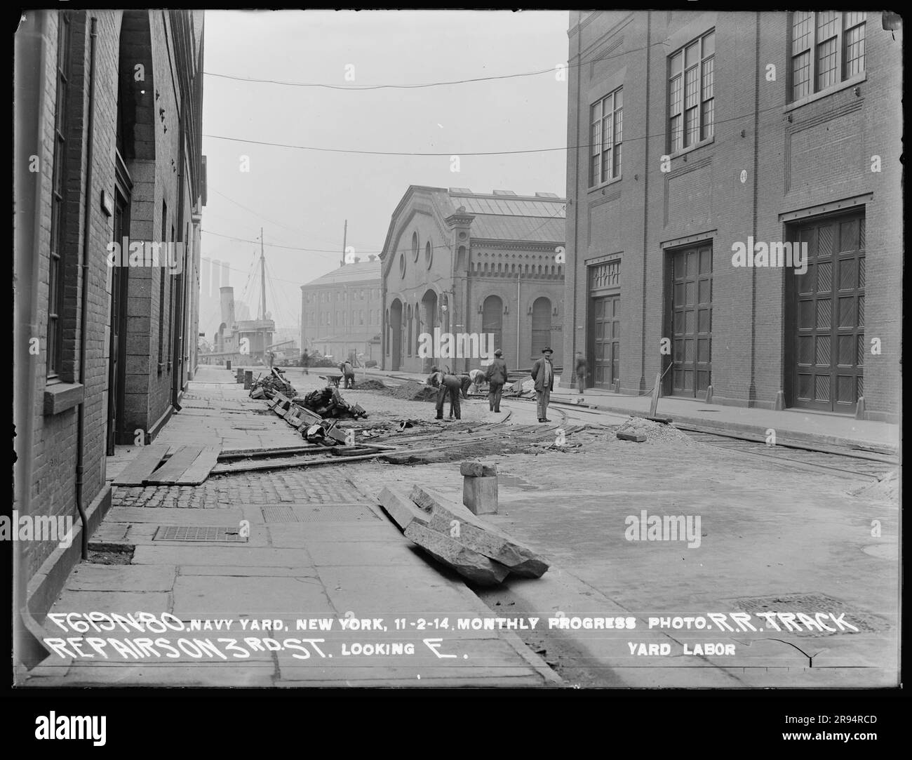 Monthly Progress Photo, Railroad Track Repairs on 3rd Street, Looking ...