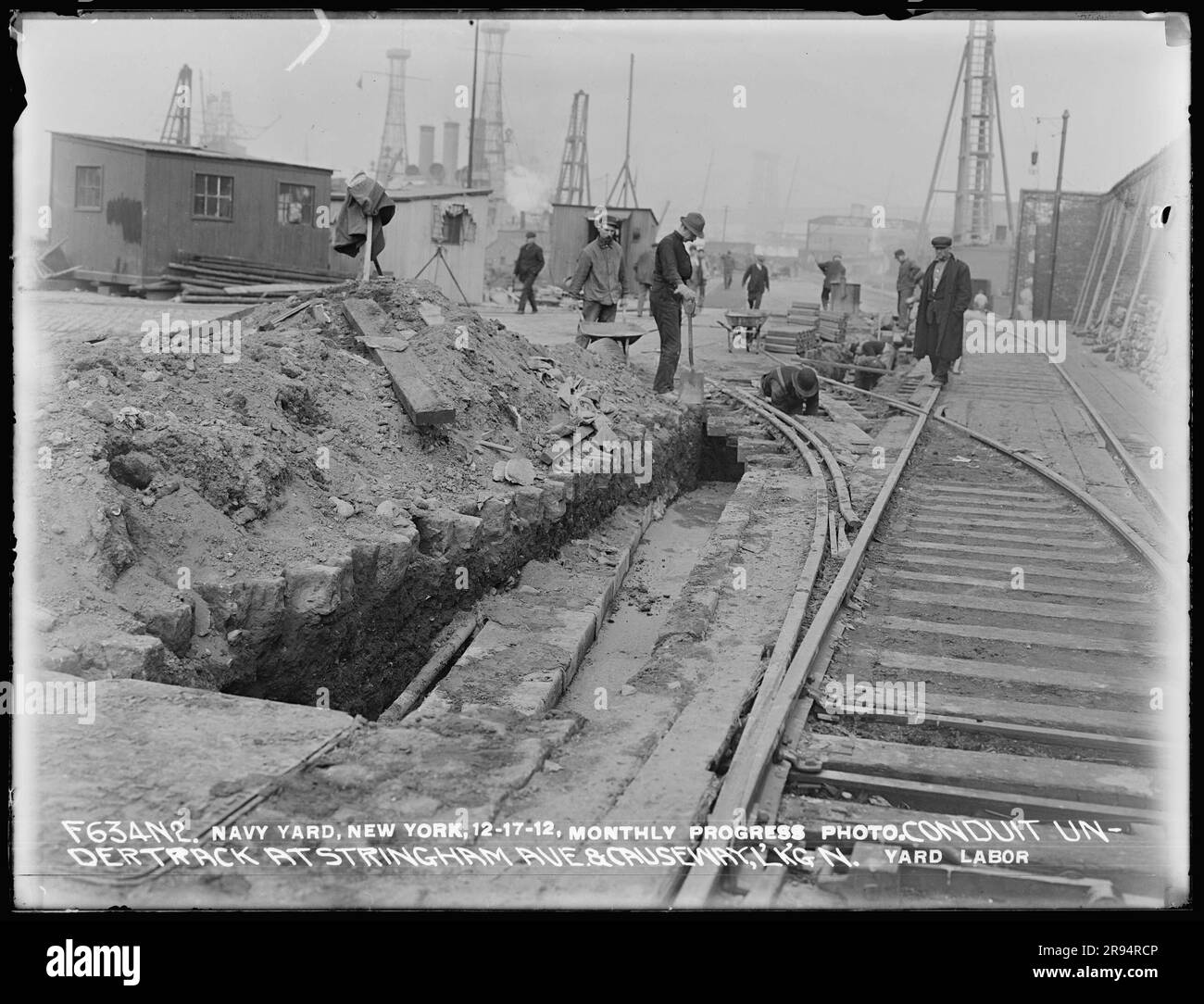 Monthly Progress Photo, Conduit Under Track at Stringham Avenue ...