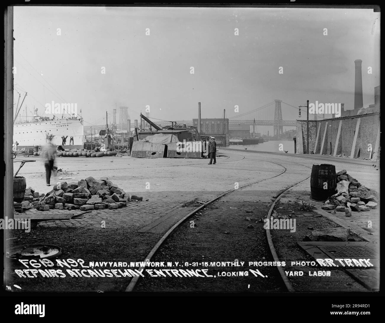 Monthly Progress Photo, Railroad Track Repairs at Causeway Entrance ...