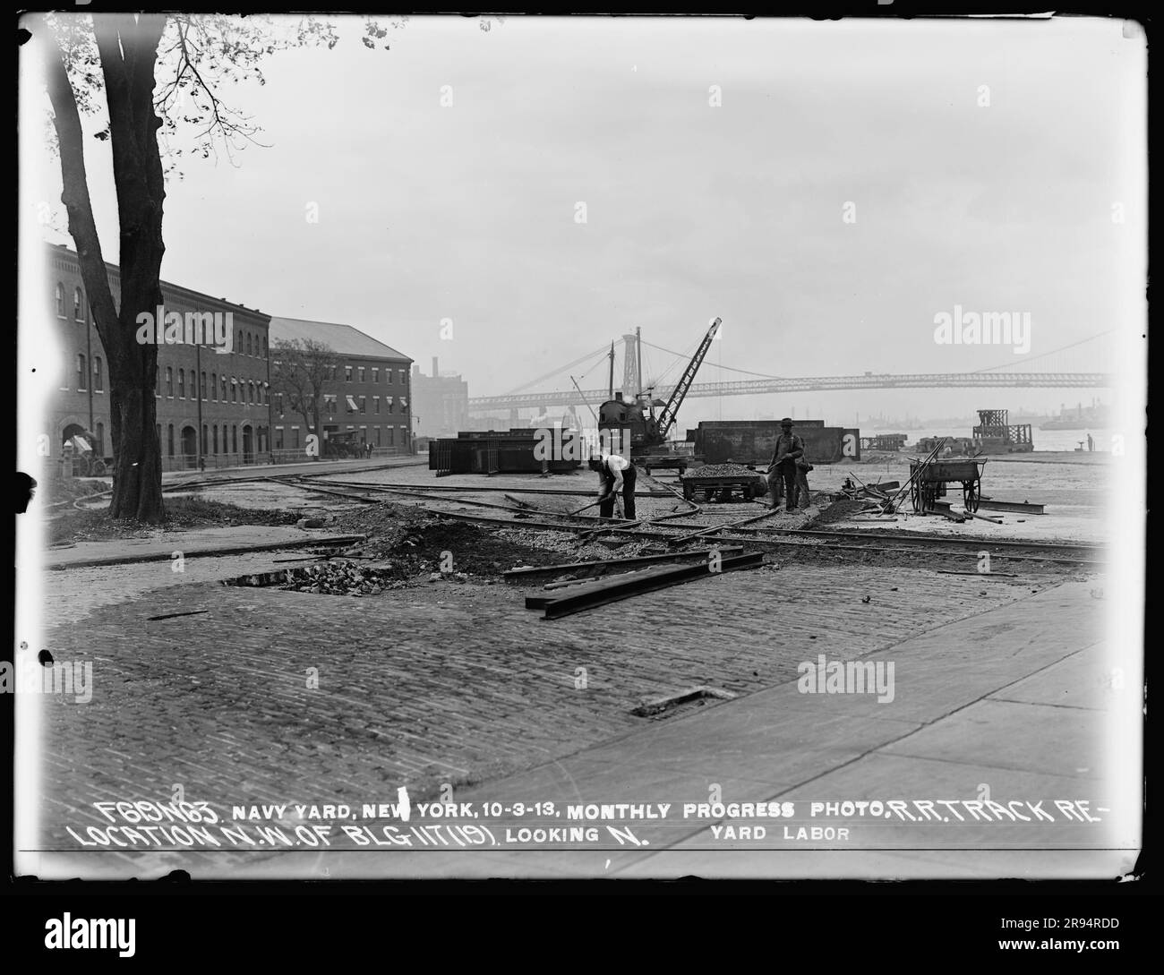Monthly Progress Photo, Railroad Track Relocation Northwest of Building ...