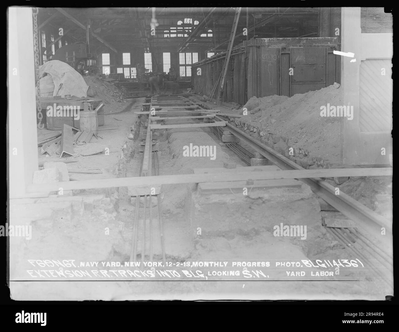 Monthly Progress Photo, Building 114 (36) Extension Railroad Tracks ...