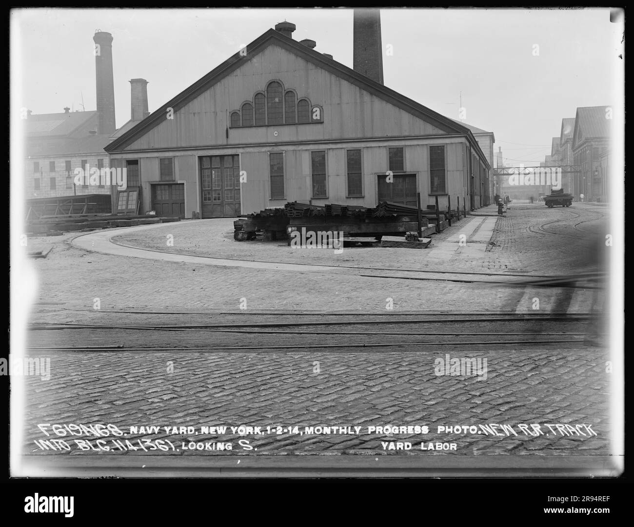 Monthly Progress Photo, New Railroad Track into Building 114 (36 ...