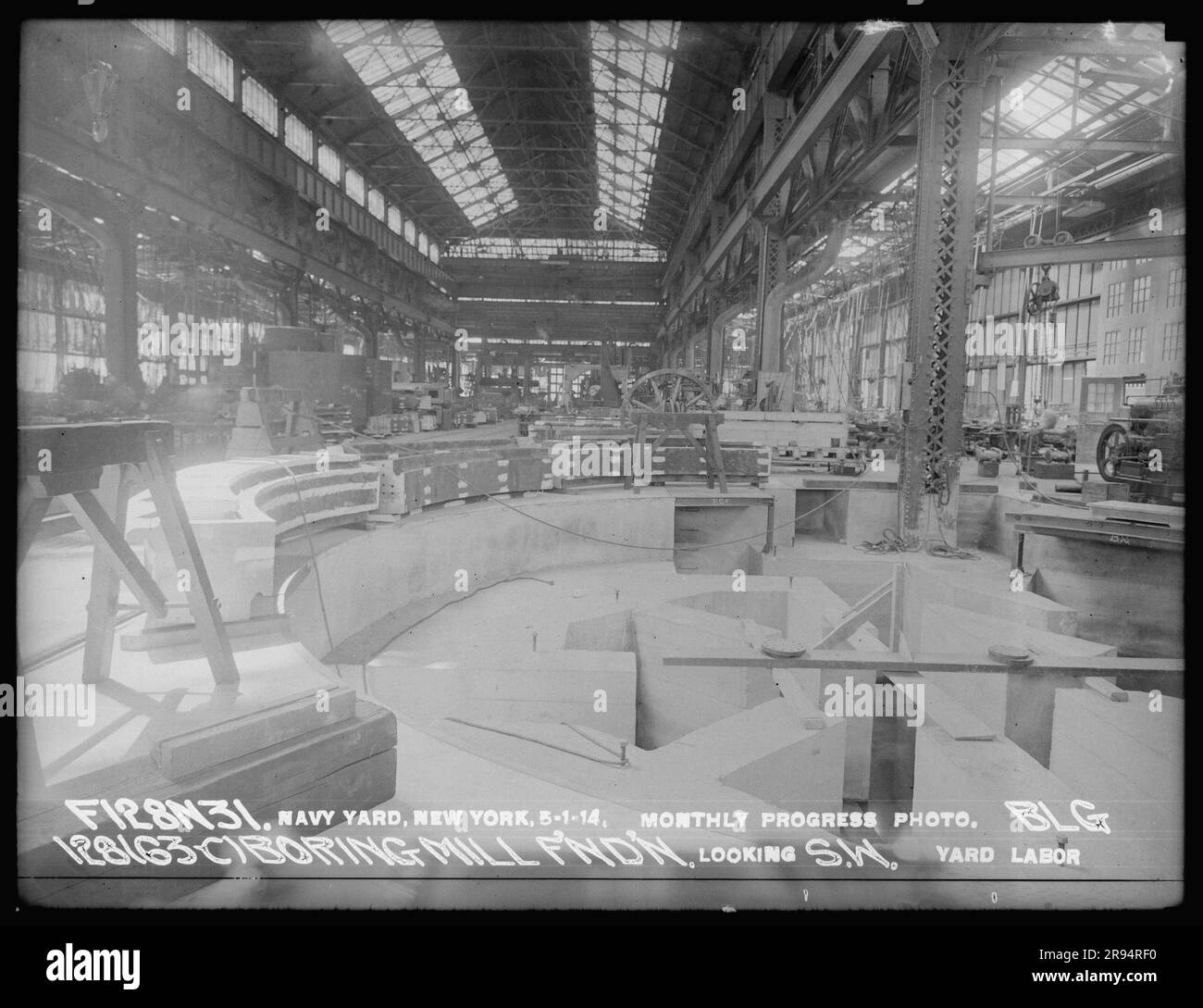 Monthly Progress Photo, Building 128 (63-C), Boring Mill Foundation ...