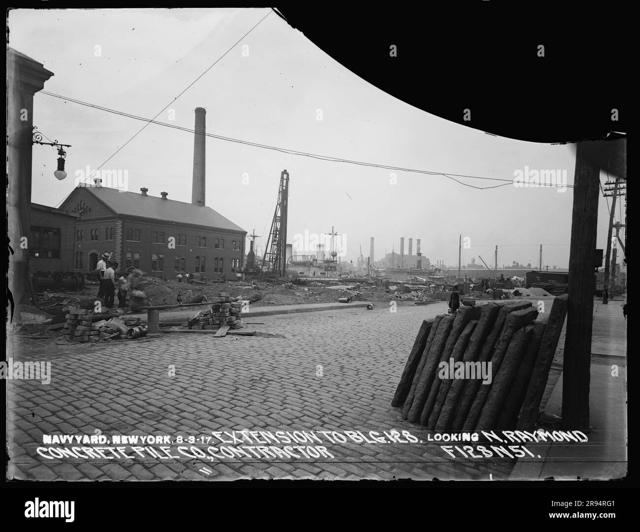 Extension to Building 128, Looking North, Raymond Concrete Pile Company ...