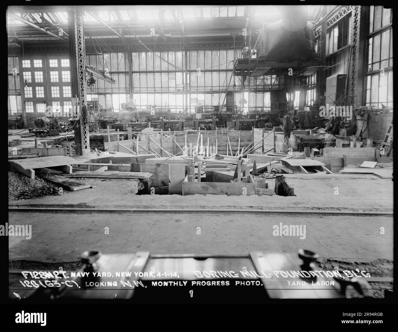 Boring Mill Foundation, Building 128 (63-C), Looking North West ...