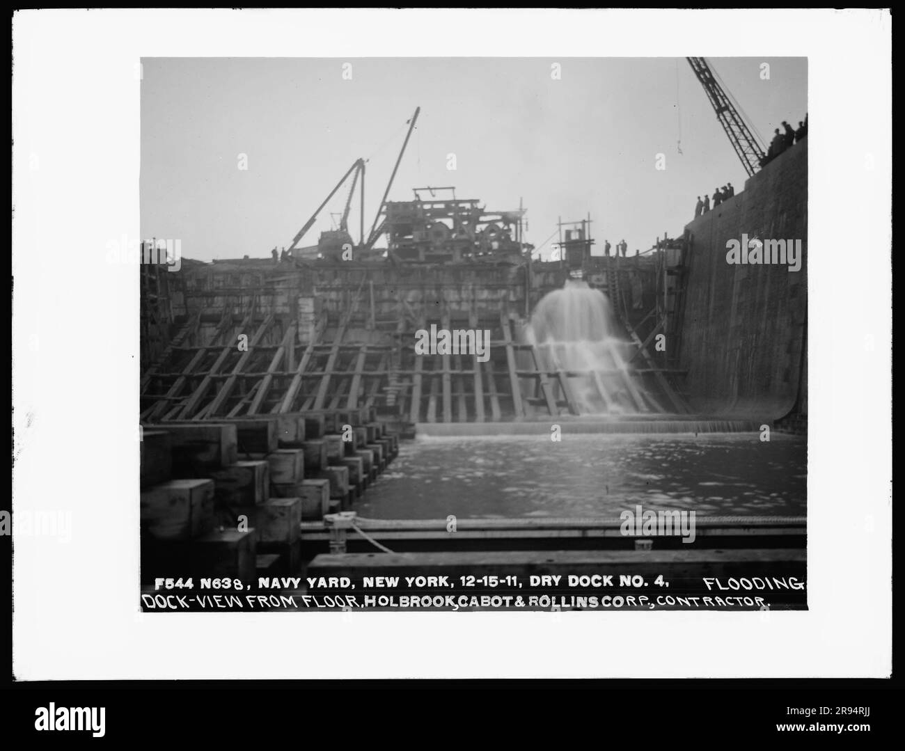 Dry Dock Number 4, Flooding Dock, View From Floor, Holbrook Cabot and ...