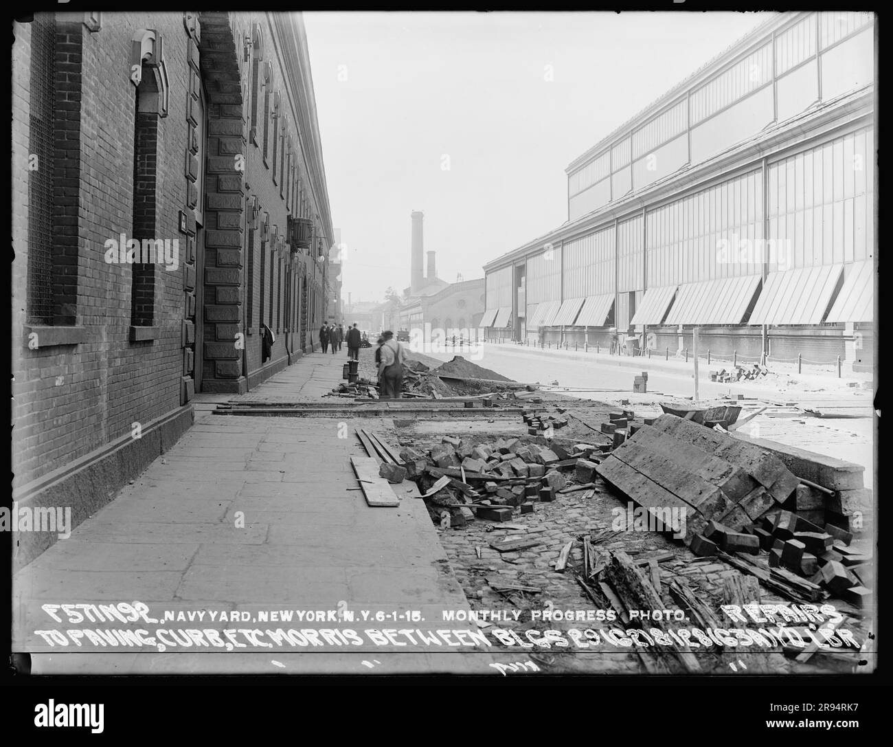 Monthly Progress Photo, Repairs to Paving, Curb, etc., Morris Avenue ...