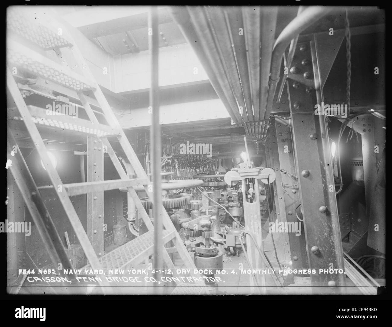 Dry Dock Number 4, Monthly Progress Photo, Caisson, Penn Bridge Company ...
