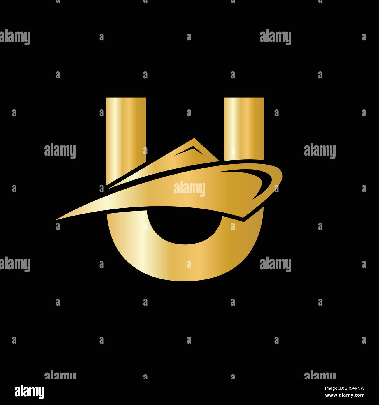 Initial Letter U Cruise Ship Logo Boat Icon. Yacht Symbol, Marine ...