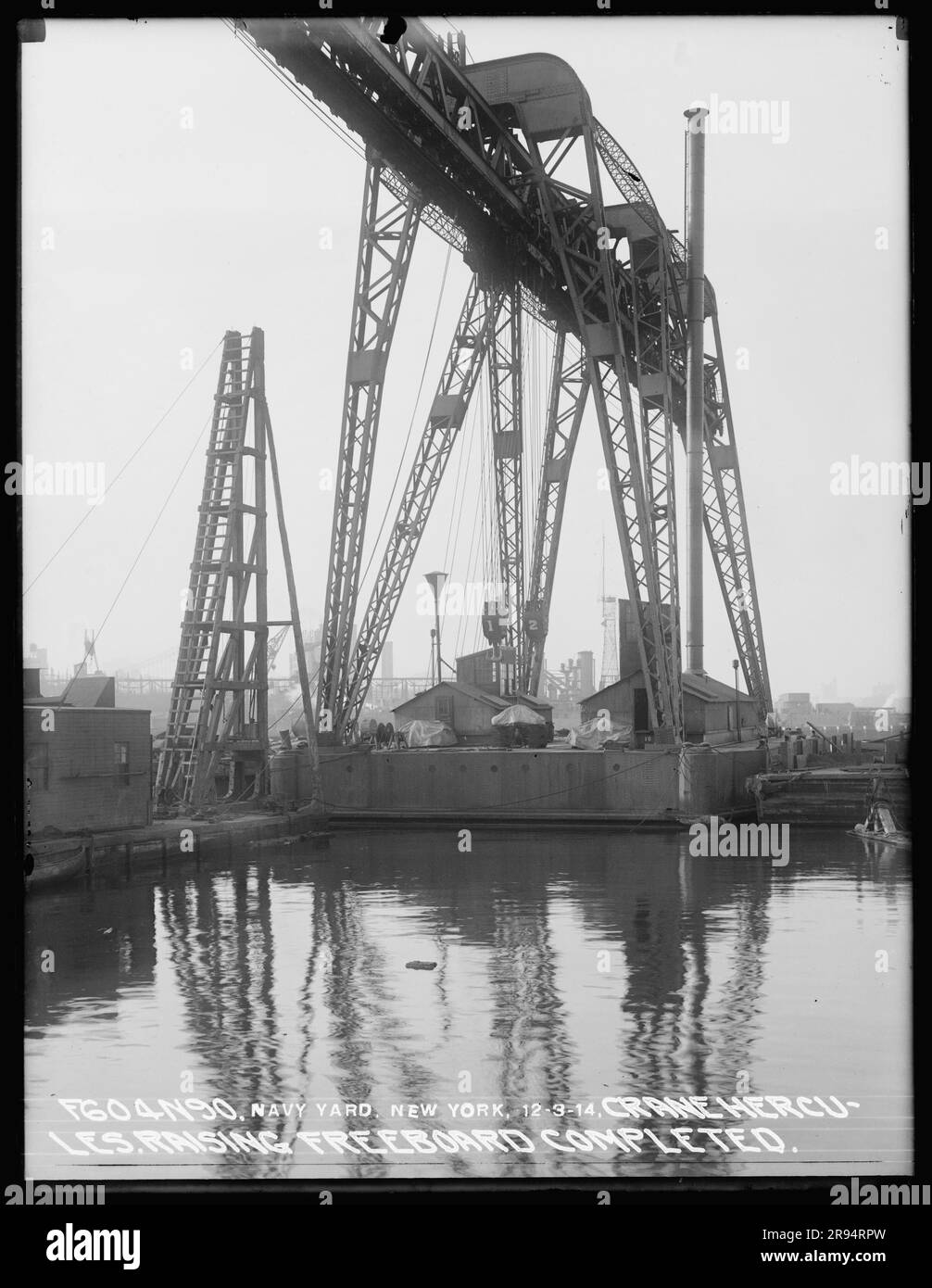 Crane Hercules Raising Freeboard. Glass Plate Negatives of the ...