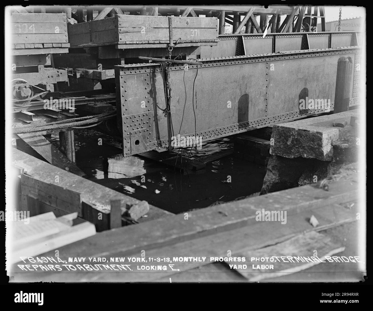 Monthly Progress Photo, Terminal Bridge Repairs to Abutment, Looking ...