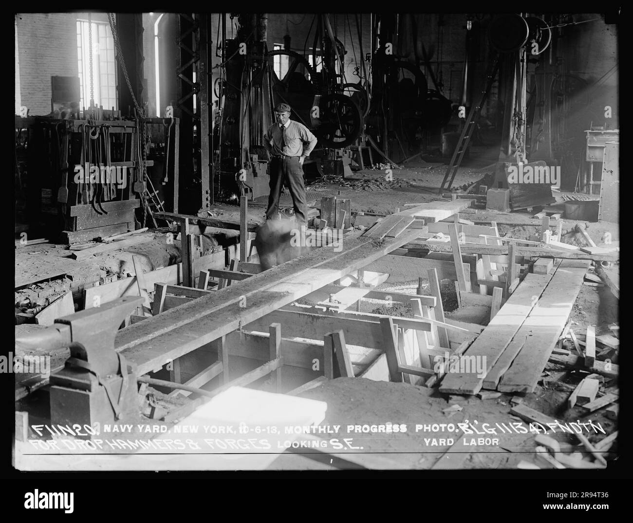 Building 11 (34), Looking Southeast, Foundation for Drop Hammers and ...