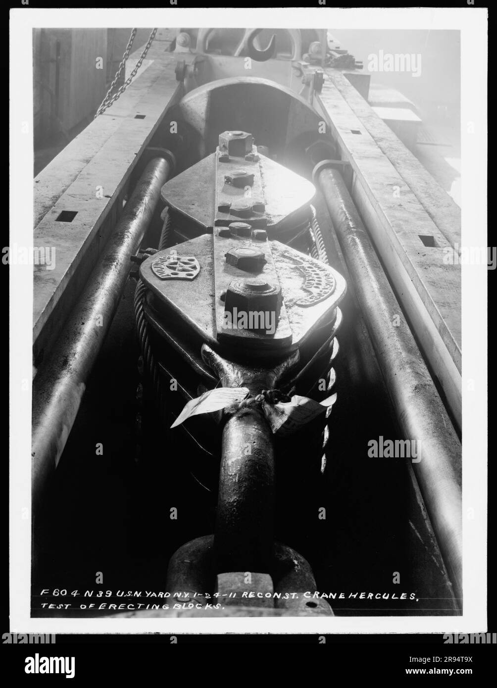 Reconstruction of Crane Hercules, Test of Erecting Blocks. Glass Plate ...