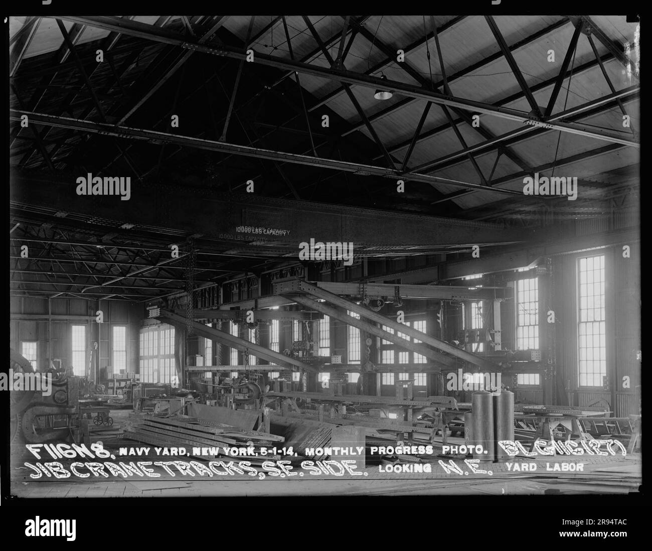 Monthly Progress Photo, Building 116 (27), Jib Crane Tracks, Southeast ...
