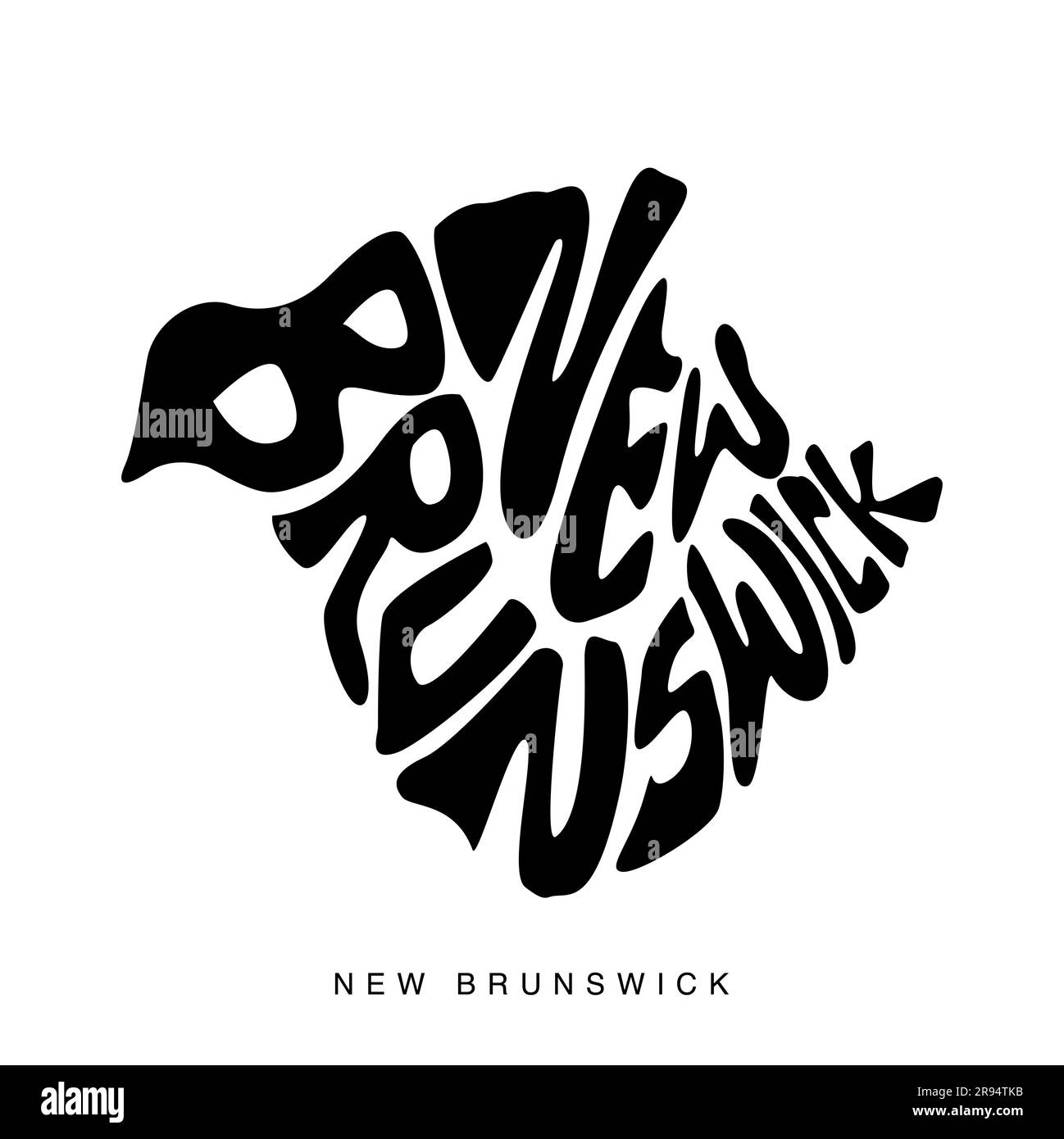 A vector illustration of the Canadian province of New Brunswick ...