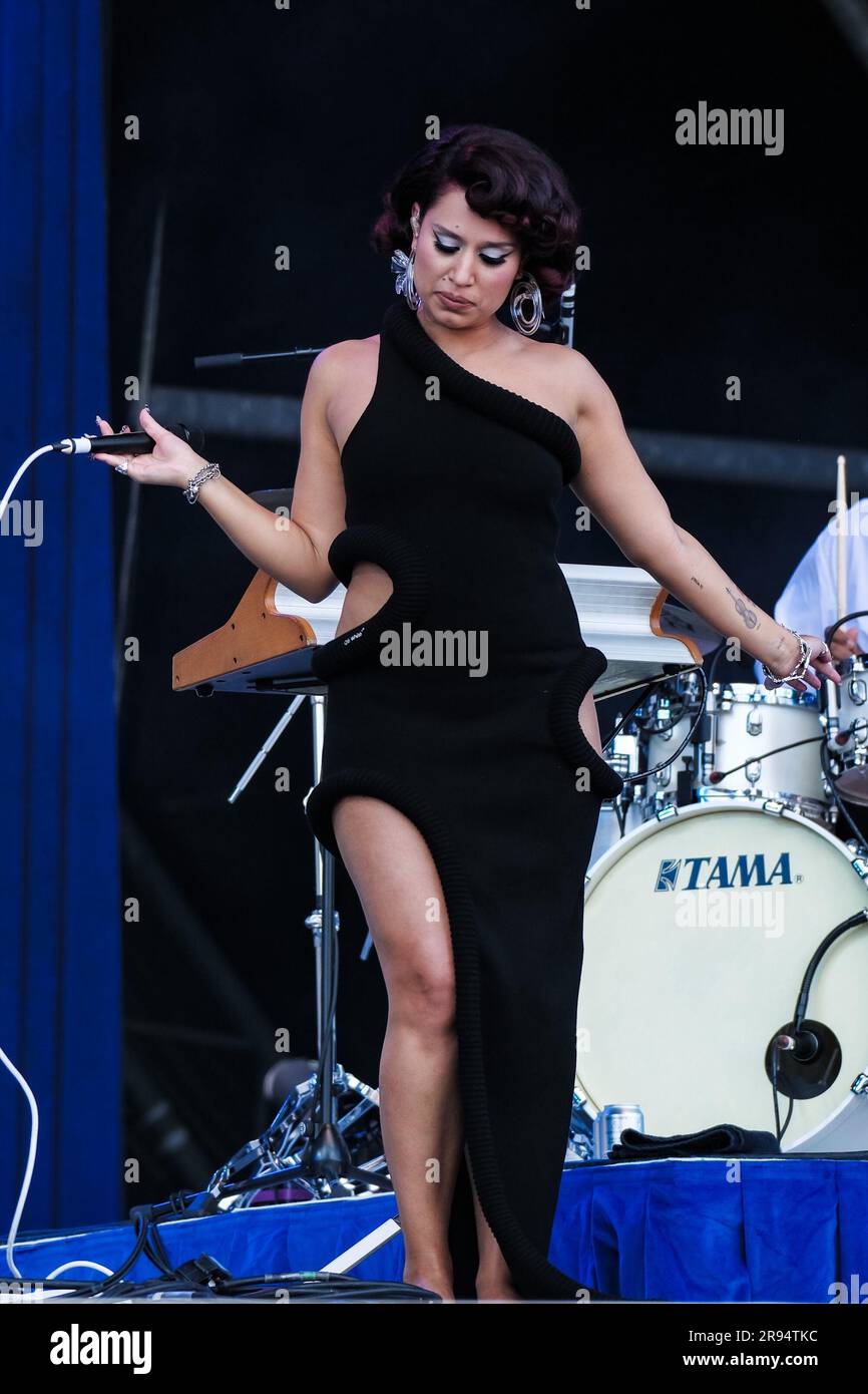 Glastonbury, UK. 24th June, 2023. RAYE ( Rachel Agatha Keen ...