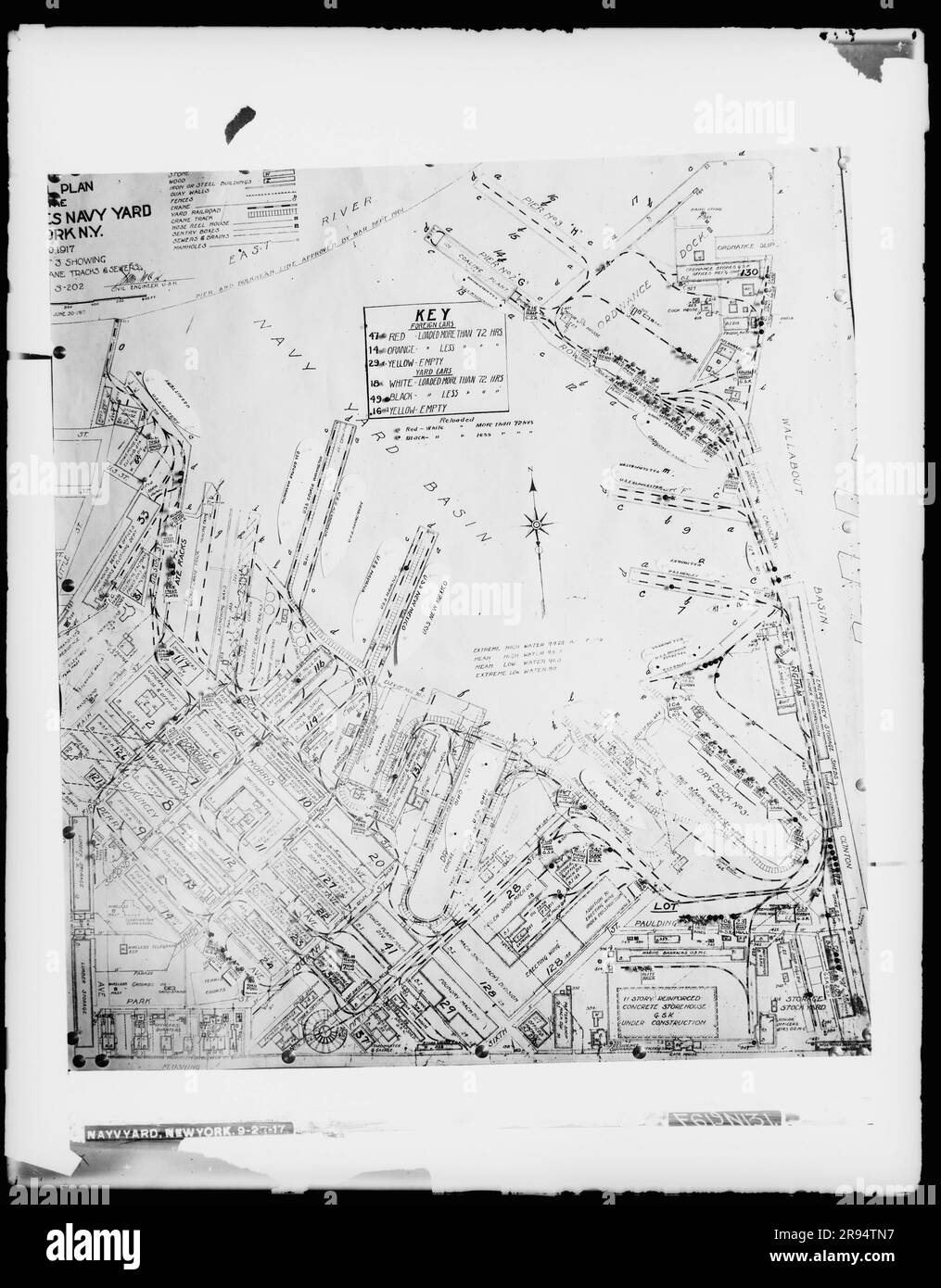 Map of the Naval Yard. Glass Plate Negatives of the Construction and ...