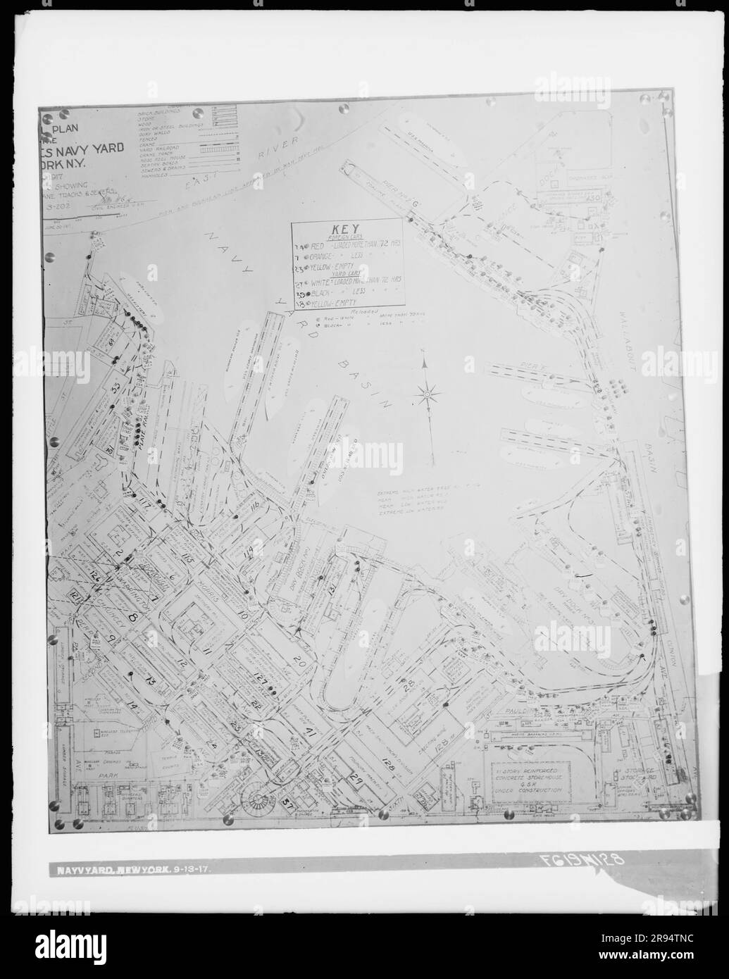 Map of the Naval Yard. Glass Plate Negatives of the Construction and ...