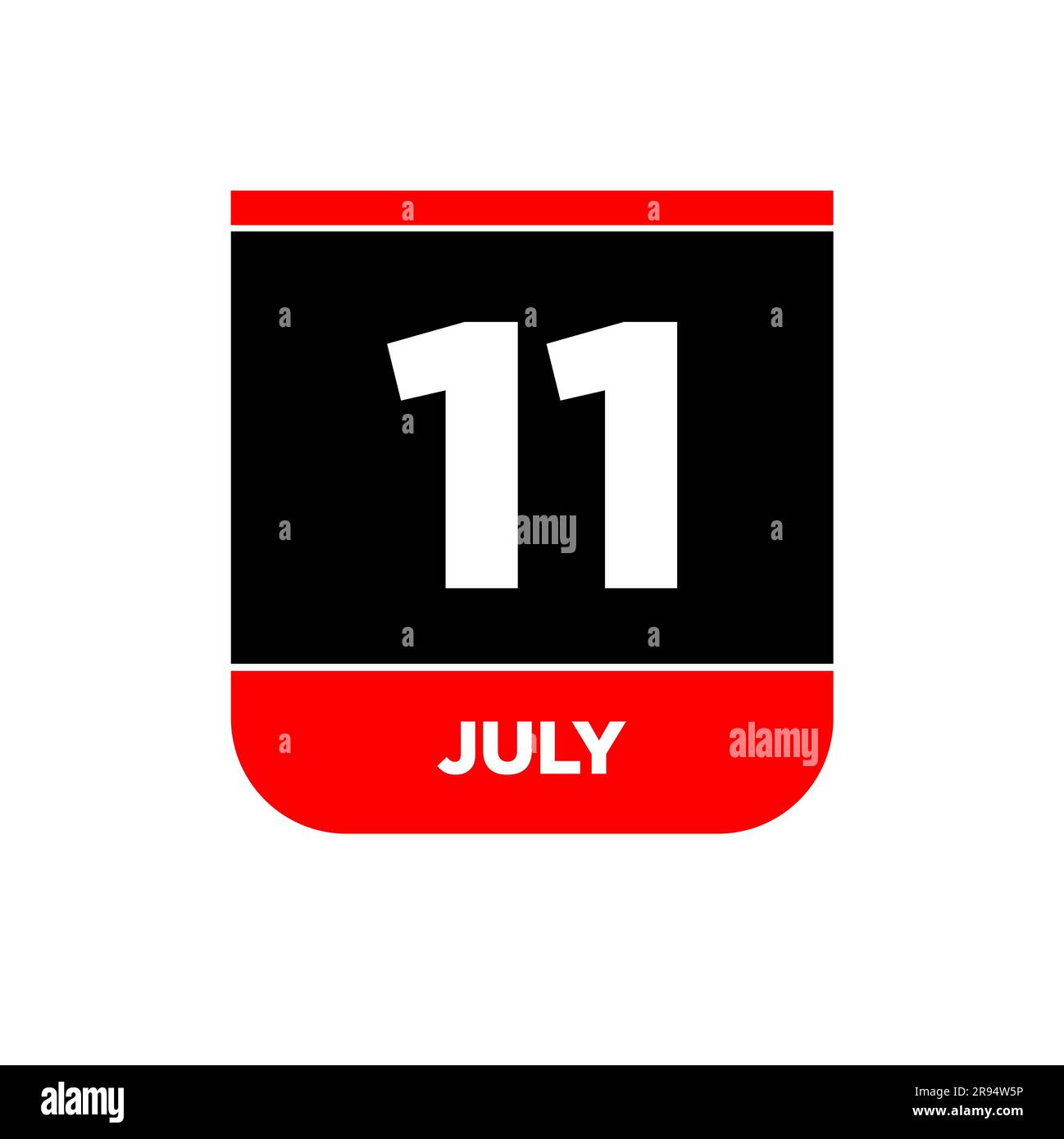 A calendar for July 11 on a white background Stock Photo - Alamy
