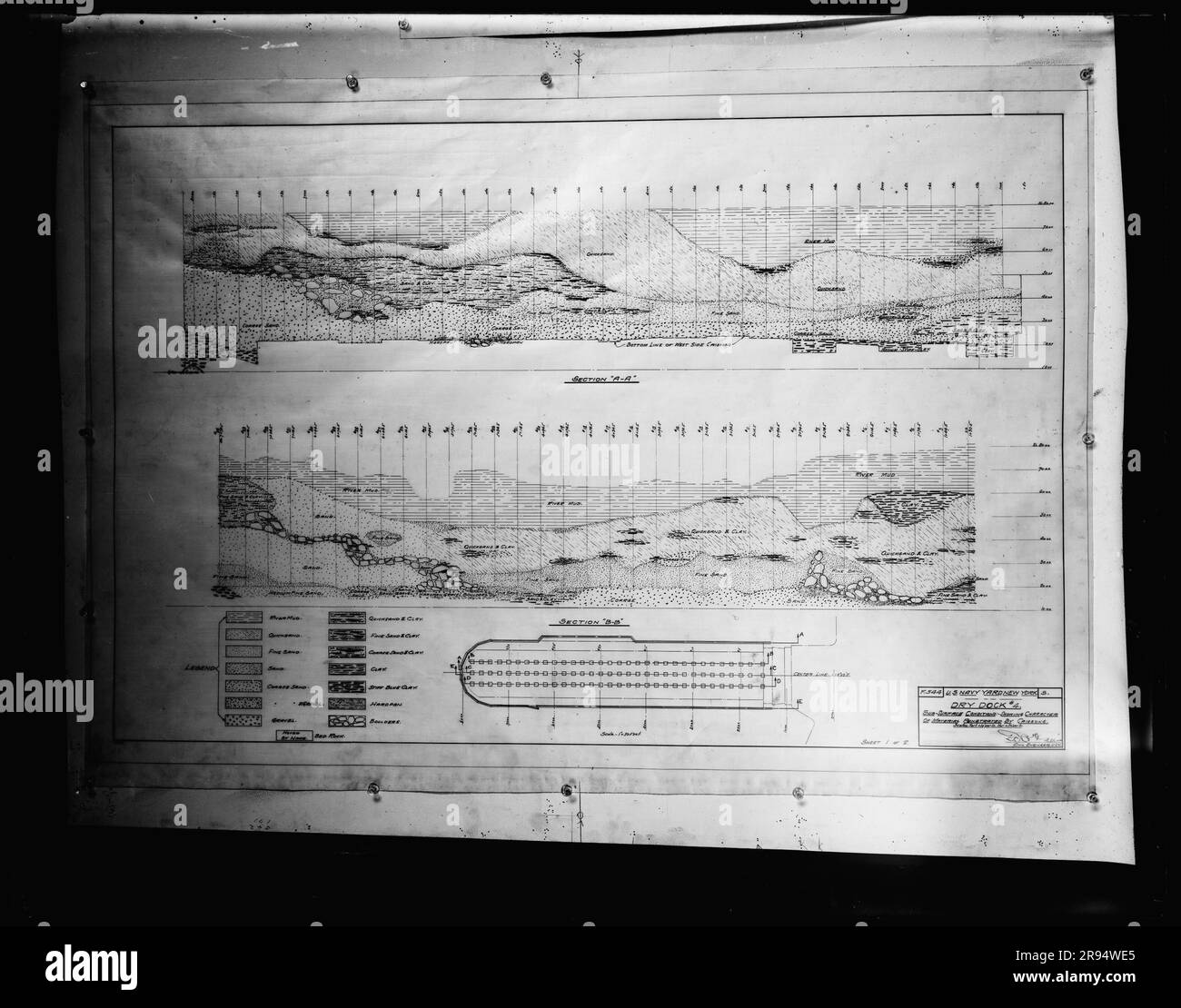 Dry Dock Number 4, Sub-Surface Conditions Showing Character of Material ...