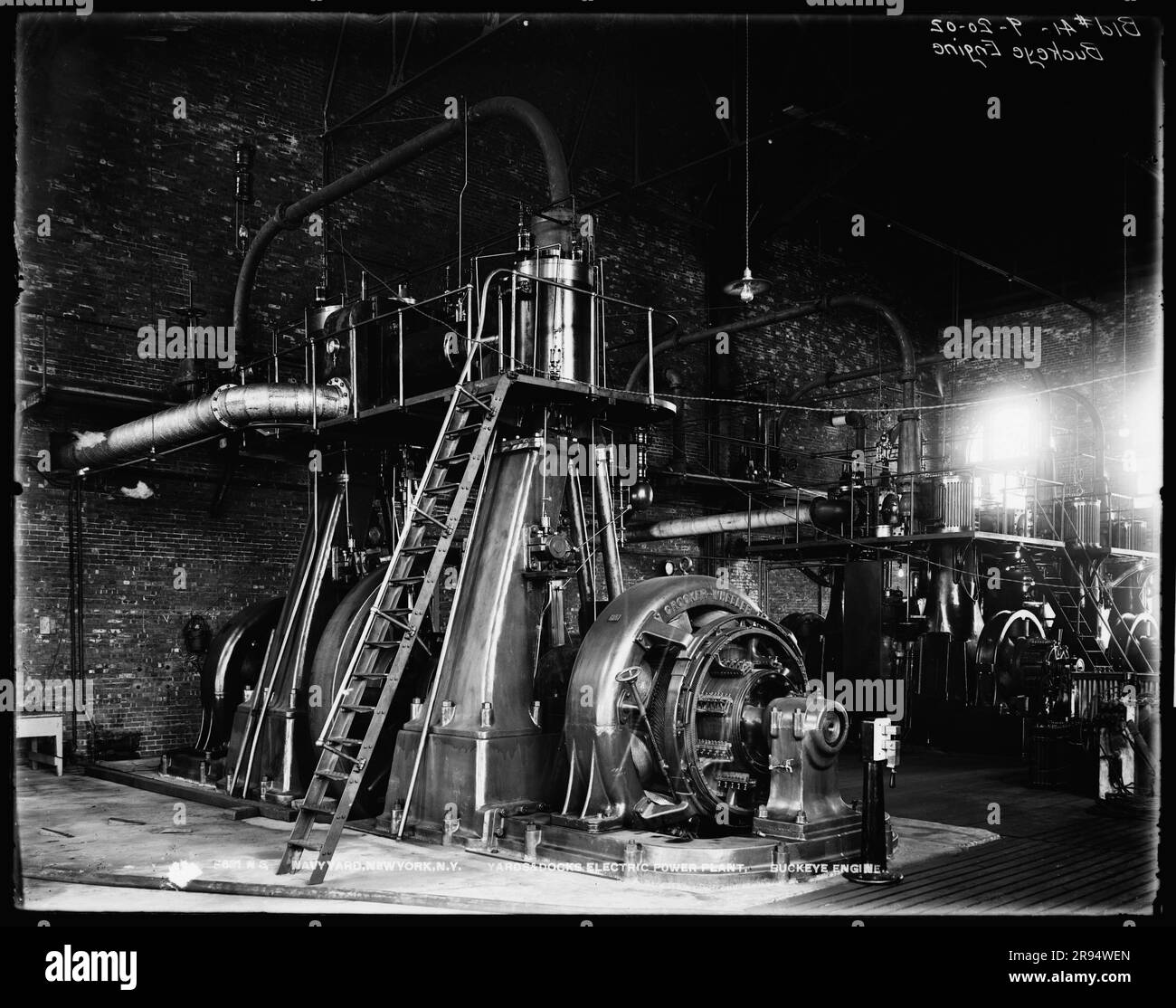 Yards and Docks Electric Power Plant, Buckeye Engine. Glass Plate ...