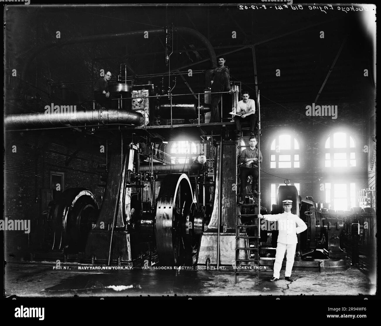 Yards and Docks Electric Power Plant, Buckeye Engine. Glass Plate ...