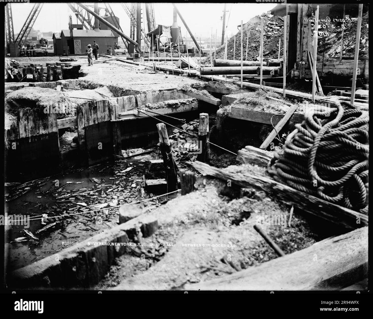 Quay Wall Between Dry Docks 2 and 3. Glass Plate Negatives of the ...