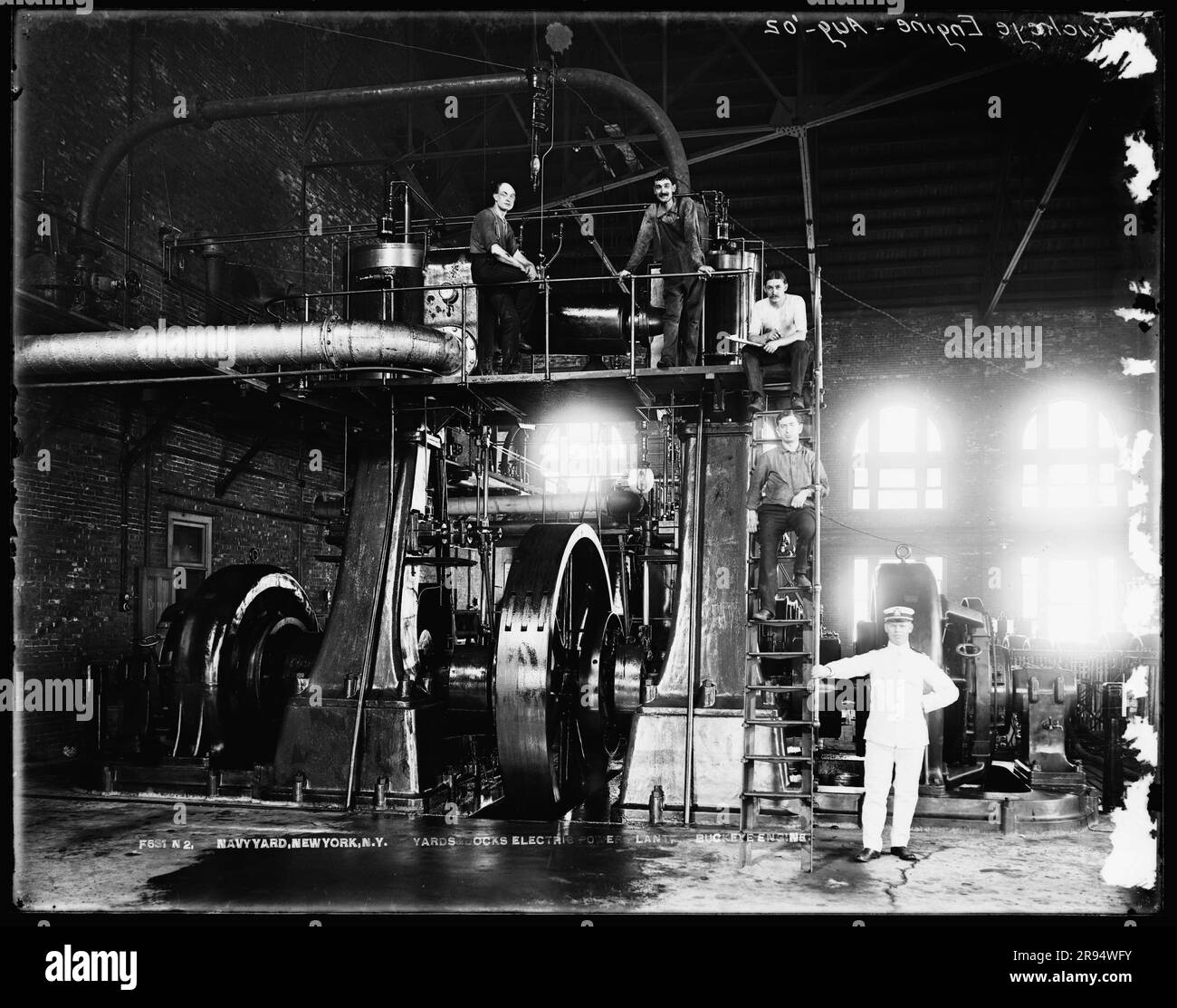 Yards and Docks Electric Power Plant, Buckeye Engine. Glass Plate ...