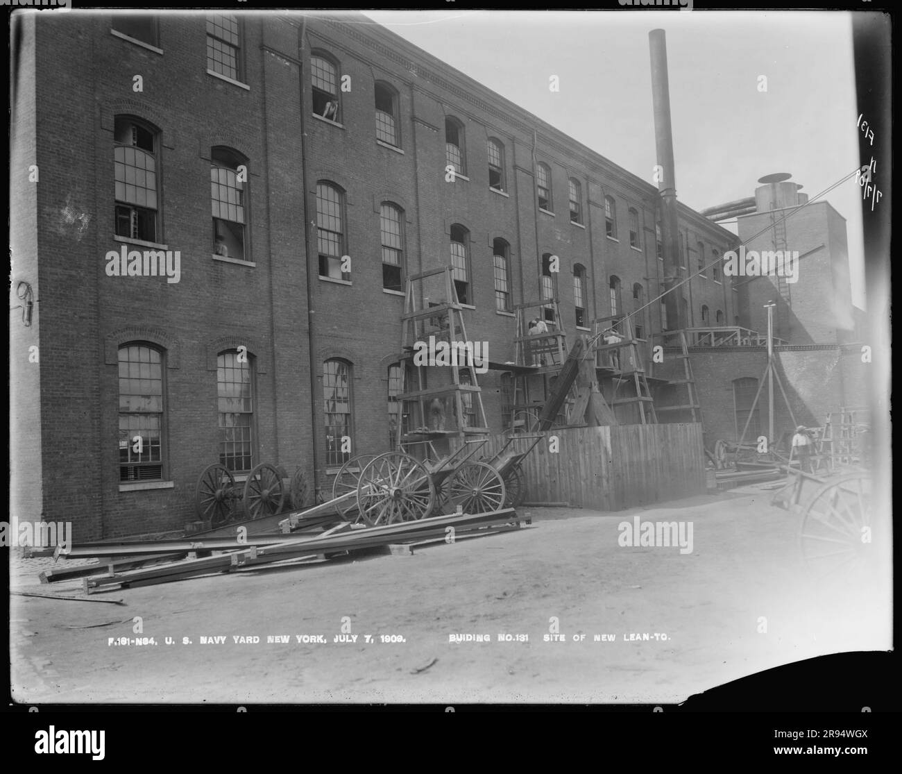 Building Number 131, Site of New Lean-To. Glass Plate Negatives of the ...