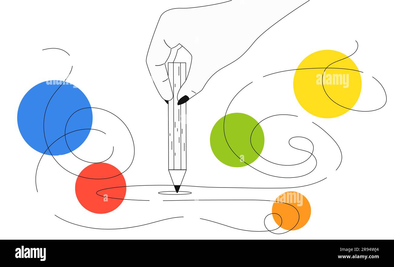 Graphic pencil draw lines concept Stock Vector Image & Art - Alamy