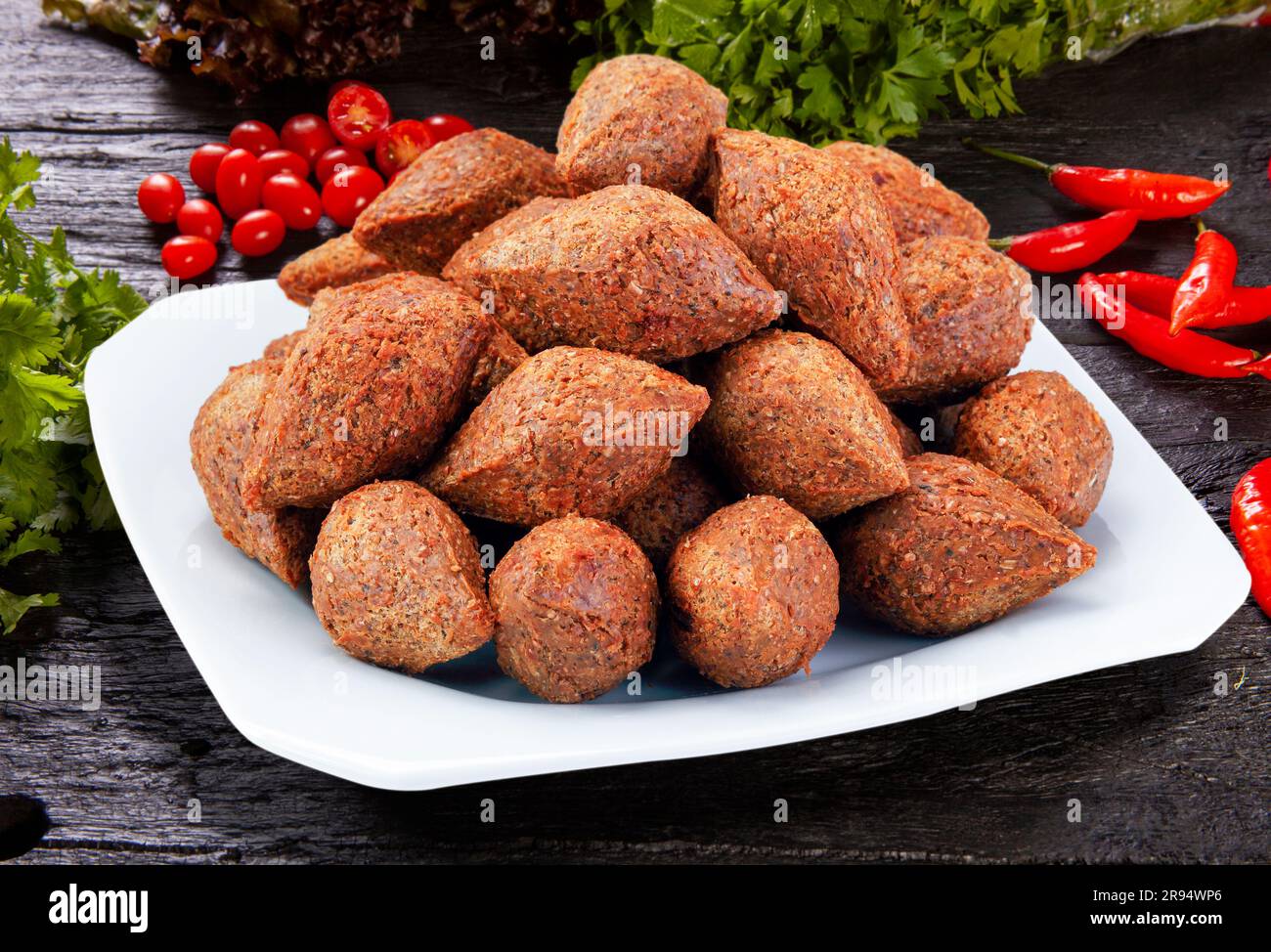 Fried kebab, traditional Arab cuisine, quibe Stock Photo - Alamy