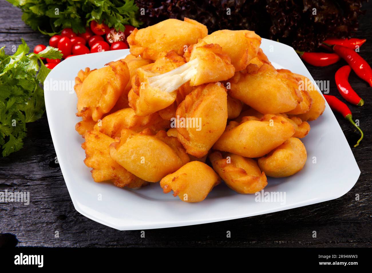 angu pastry stuffed with cheese, Brazilian snack Stock Photo - Alamy