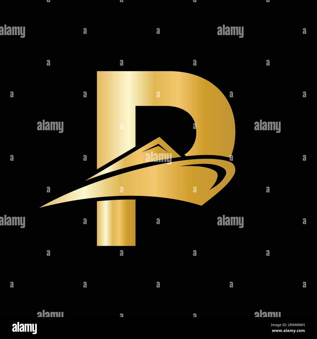 Initial Letter P Cruise Ship Logo Boat Icon. Yacht Symbol, Marine ...