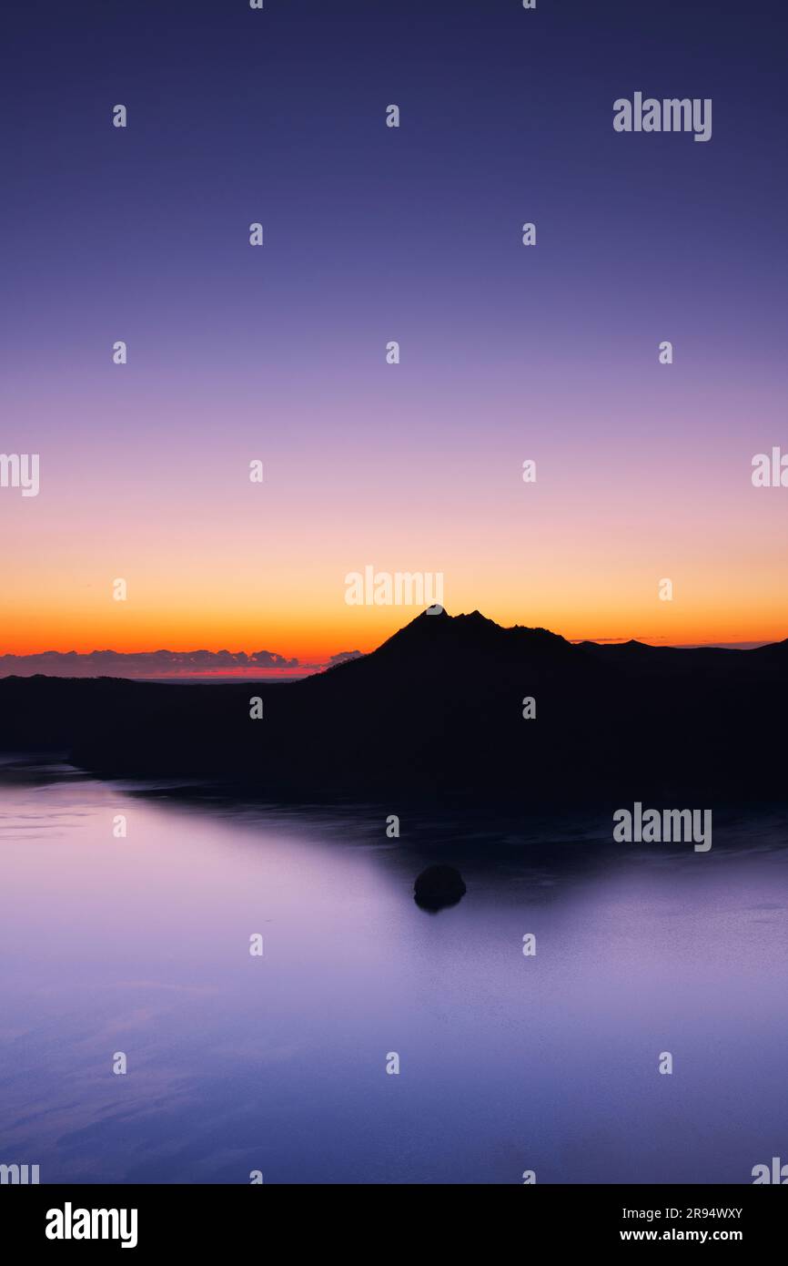 Lake Mashu and Mount Mashu Morning Stock Photo - Alamy
