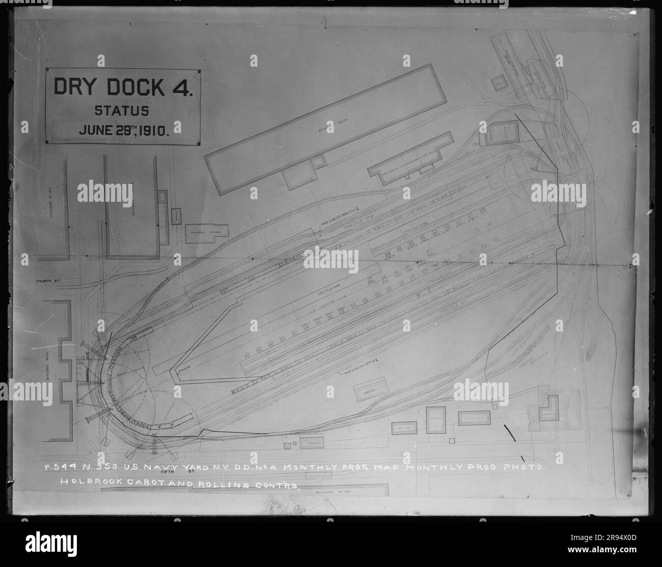 Dry Dock Number 4, Monthly Progress Map, Monthly Progress Photo ...