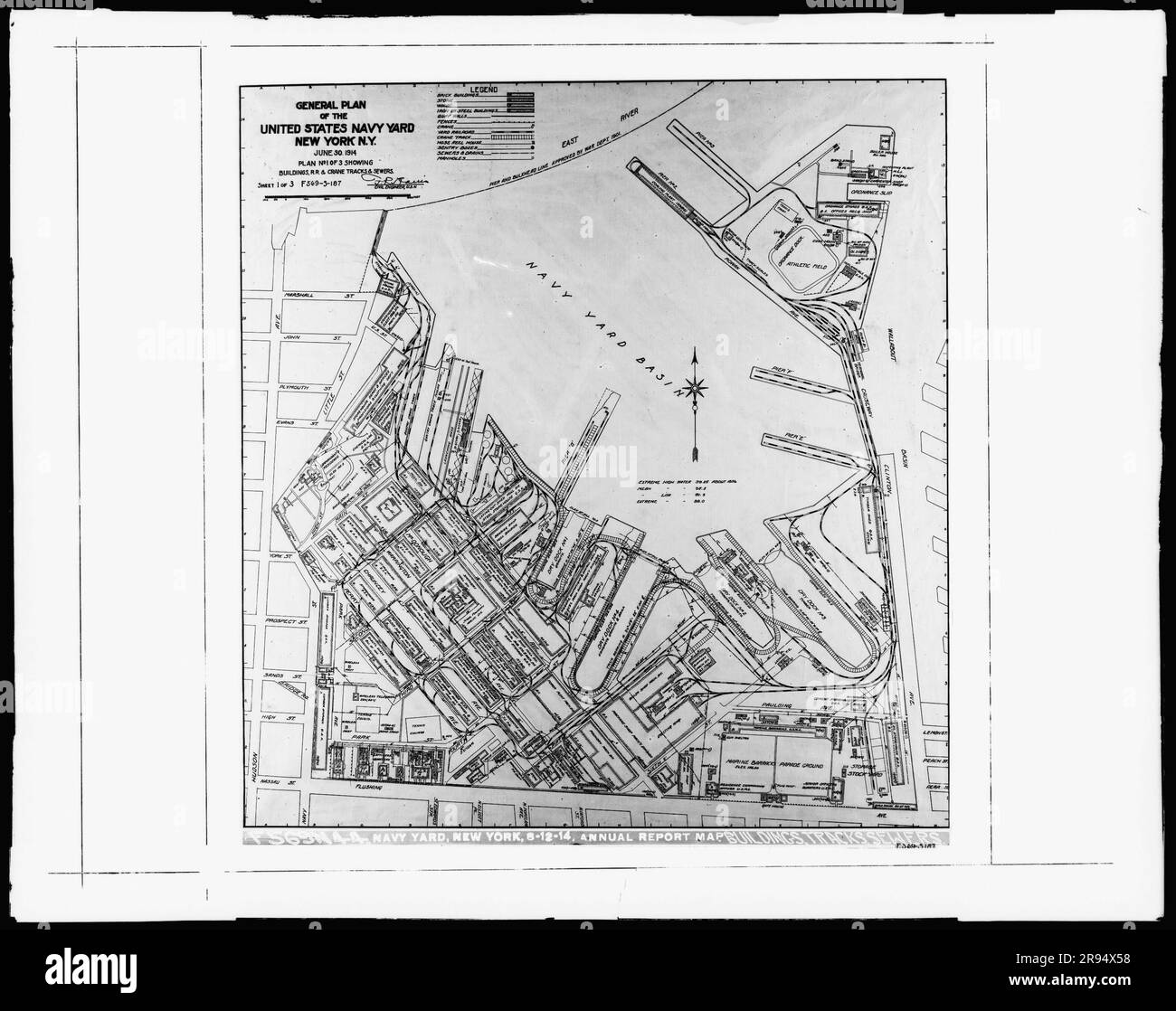 Annual Report Map, Buildings, Tracks, Sewers. Glass Plate Negatives of ...