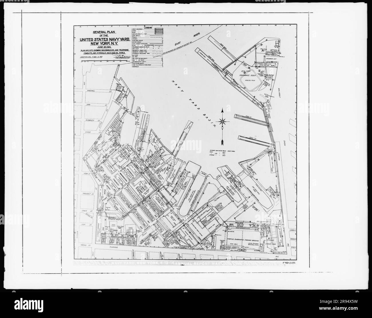 Annual Report Map - Buildings, Conduits, Pipes. Glass Plate Negatives ...
