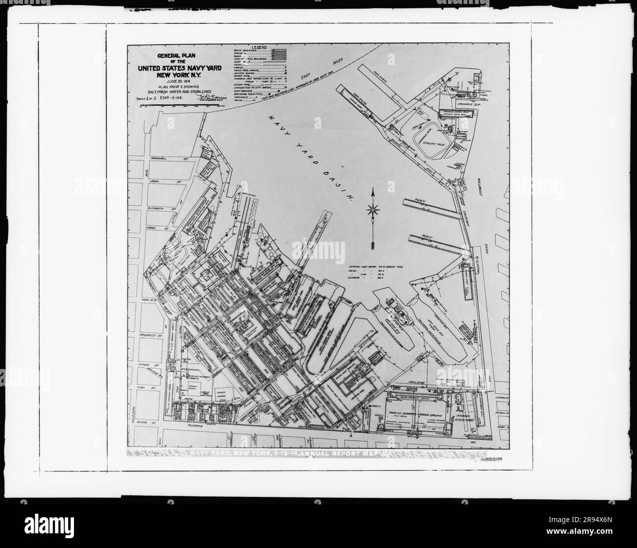 Annual Report Map - Water and Steam Pipes. Glass Plate Negatives of the ...