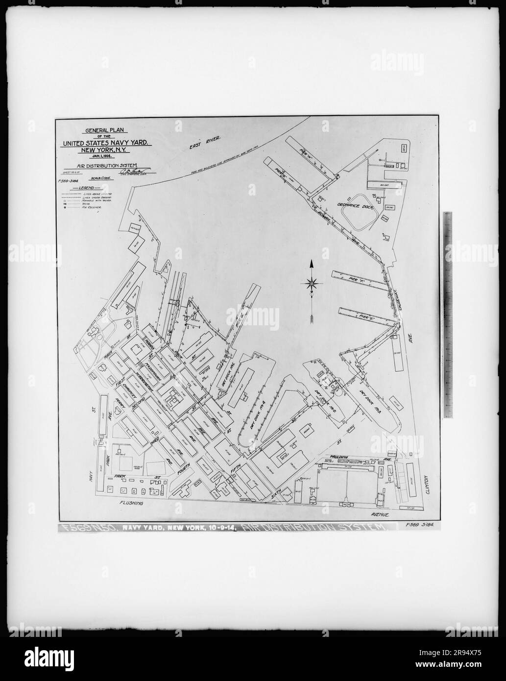 Air Distribution System. Glass Plate Negatives of the Construction and ...