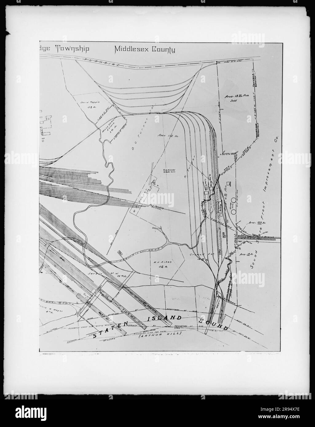 Terminal Property of the Port Reading Railroad Co. (Site Map). Glass ...