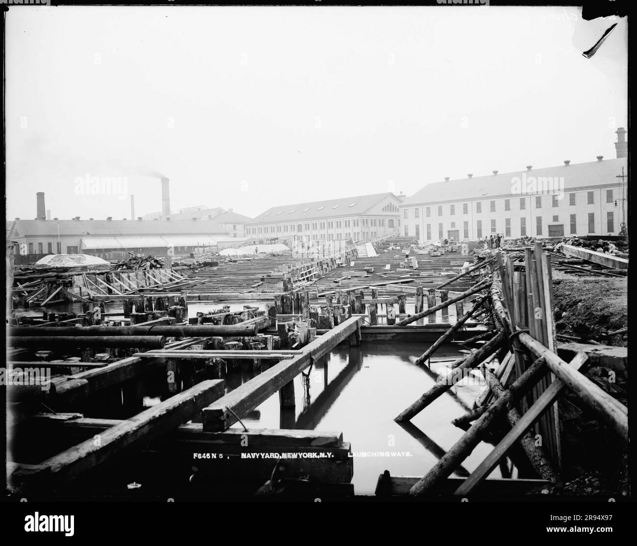 Launching Ways. Glass Plate Negatives of the Construction and Repair of ...